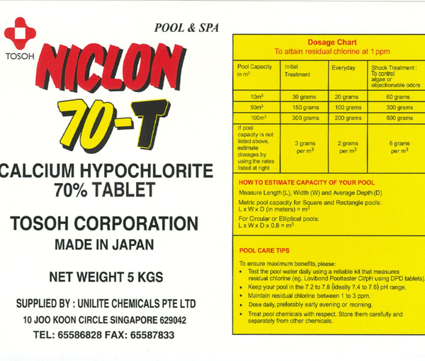 Buy 【Niclon 70T Chlorine tablets】 from Trusted Distributors ...