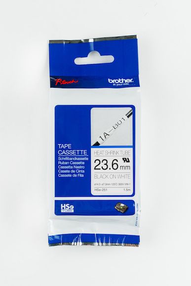 Buy 【Brother HSE-251 Black-on-White Heat Shrink TubeTape】 from Trusted ...