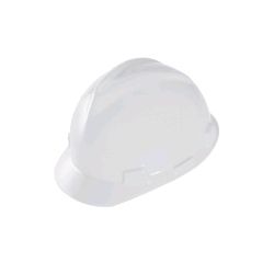 Buy 【MSA V-Gard Helmet w/Ratchet Suspension White 475358】 from Trusted ...