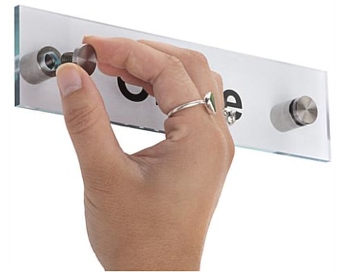 Buy 【Stainless Steel Glass Spacer Hollow Advertising Signage Standoff ...