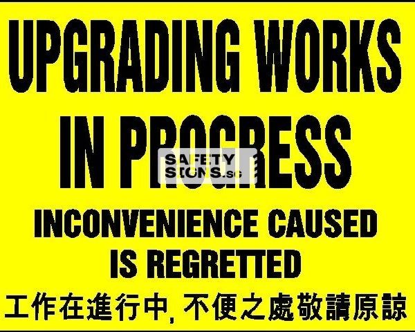 Buy 【Upgrading Works in Progress Inconvenience Caused is Regretted ...